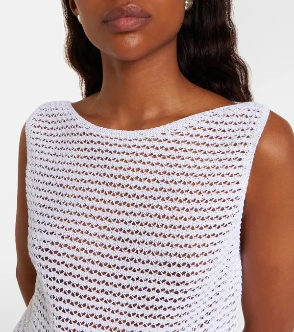 Vince Crochet Cotton-blend Top