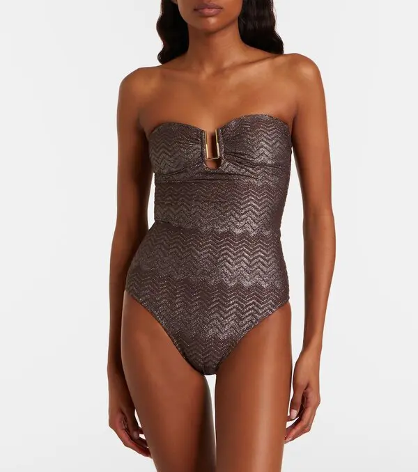 Melissa Odabash Argentina Lamé Swimsuit