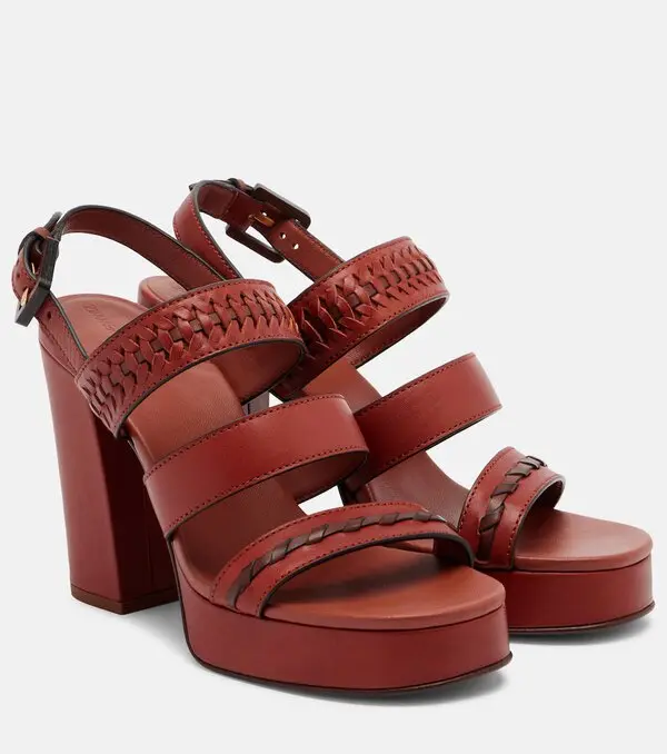 Zimmermann Alchemy Leather Platform Sandals - Brown