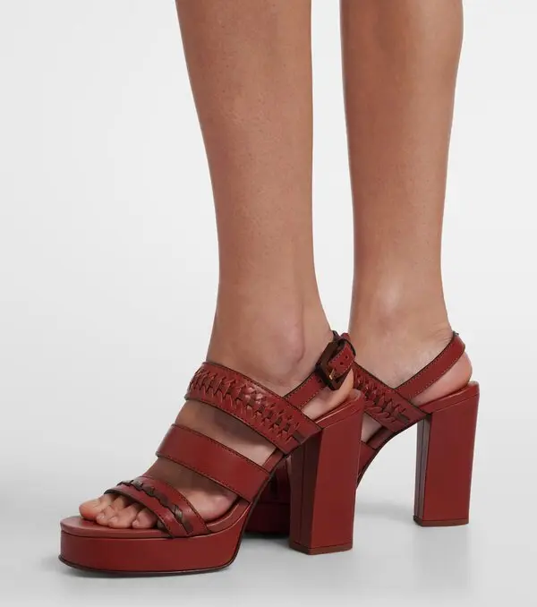 Zimmermann Alchemy Leather Platform Sandals
