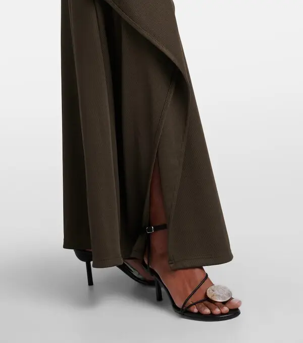 Christopher Esber Embellished Jersey Maxi Skirt - Green