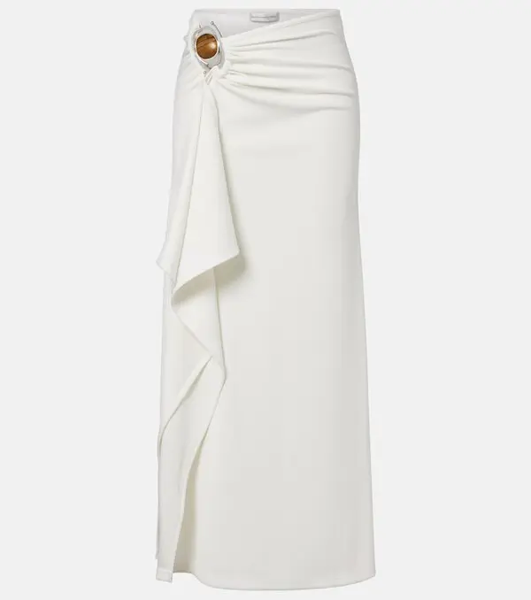 Christopher Esber Embellished Jersey Maxi Skirt - White