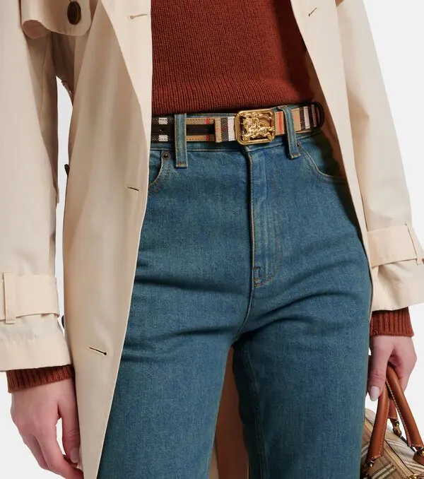 Burberry Check Reversible Belt