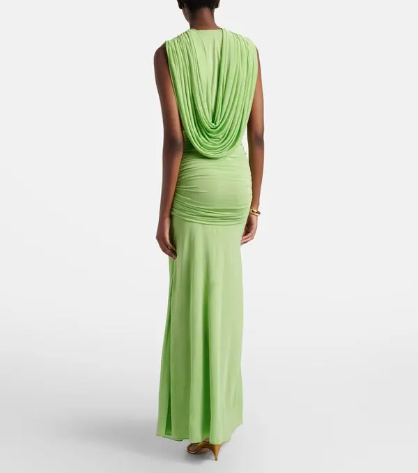 Christopher Esber Ripple Draped Jersey Gown - Green