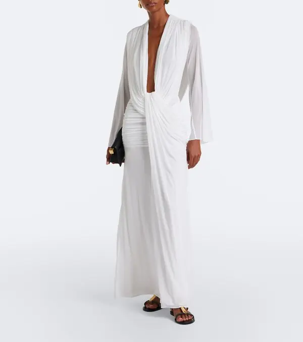 Christopher Esber Ripple Draped Gown - White