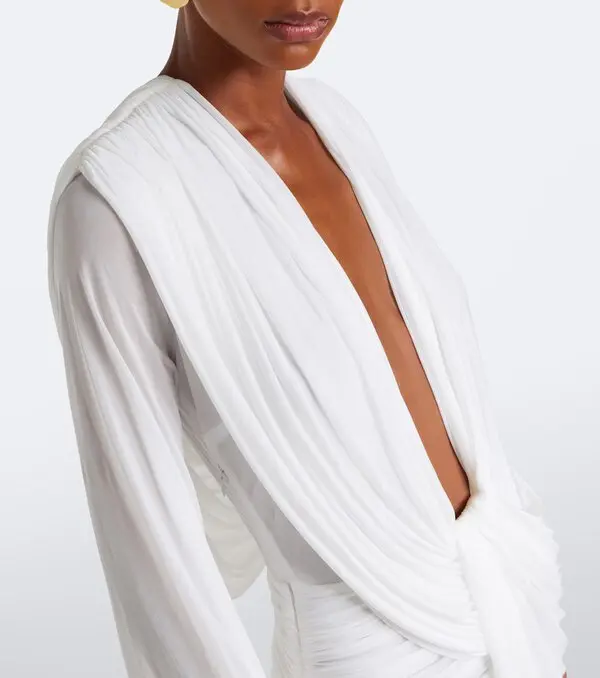 Christopher Esber Ripple Draped Gown - White