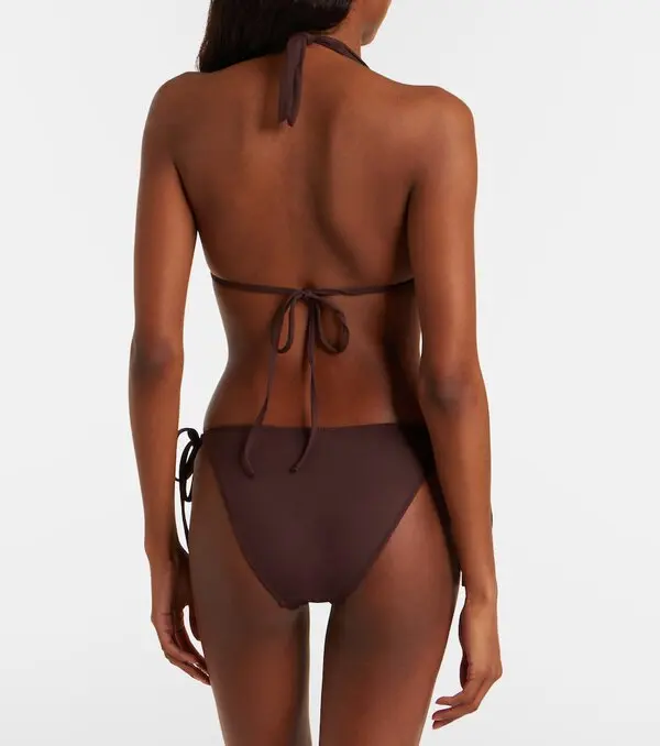 Melissa Odabash Halterneck Bikini Top - Brown