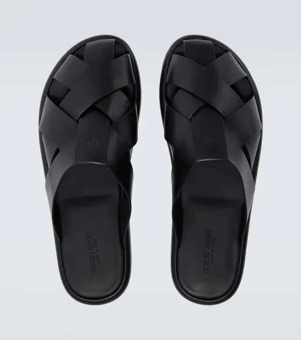 Giorgio Armani Leather Sandals