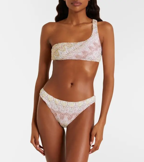 Missoni Lamé One-shoulder Bikini - Multicoloured
