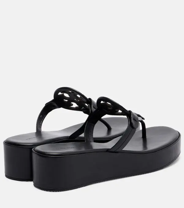 Tory Burch Miller Leather Platform Thong Sandals