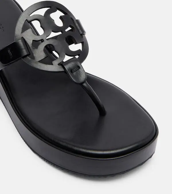 Tory Burch Miller Leather Platform Thong Sandals