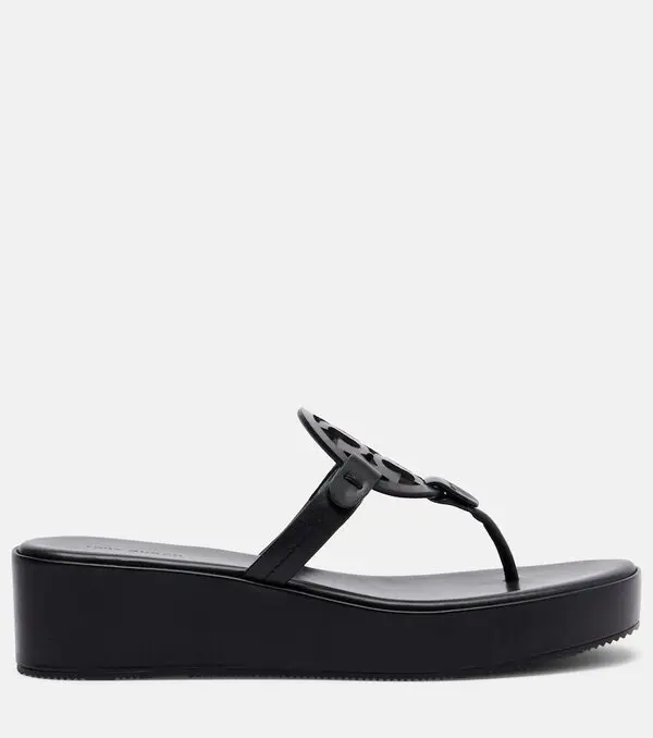 Tory Burch Miller Leather Platform Thong Sandals