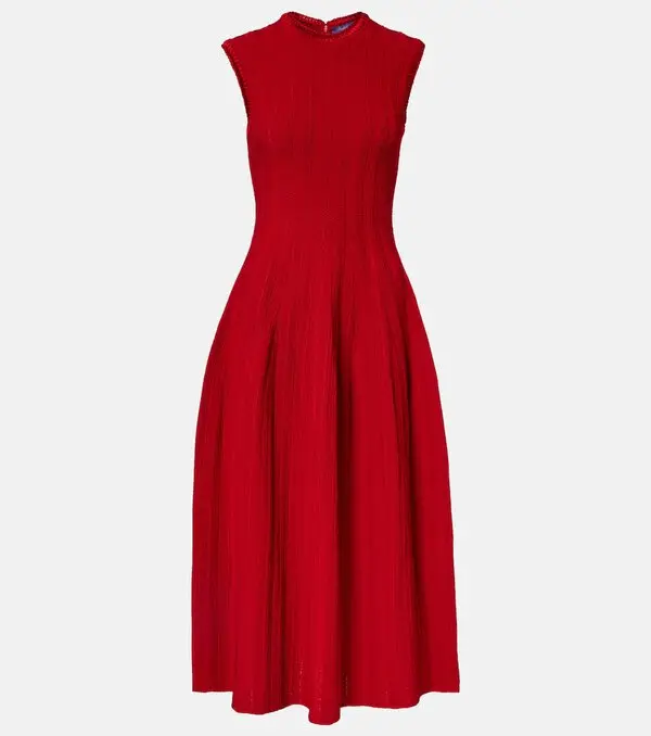 Ralph Lauren Silk-blend Midi Dress - Red