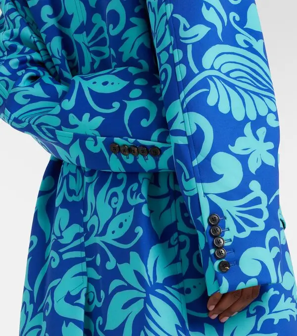 Dries Van Noten Printed Double-breasted Coat