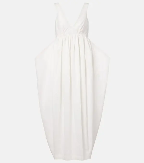 RÓHE Cotton-blend Maxi Dress - White