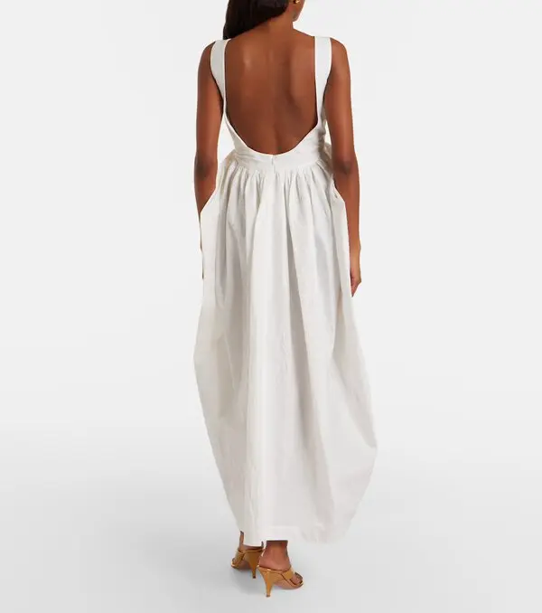 RÓHE Cotton-blend Maxi Dress - White