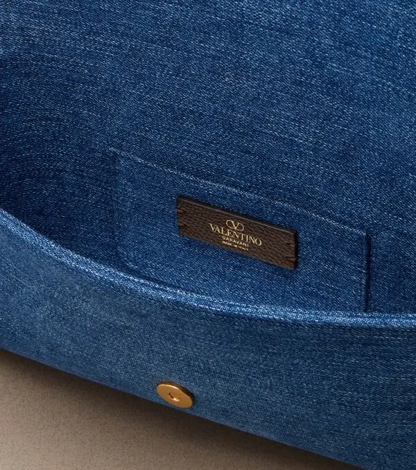 Valentino Garavani Devain Small Denim Shoulder Bag