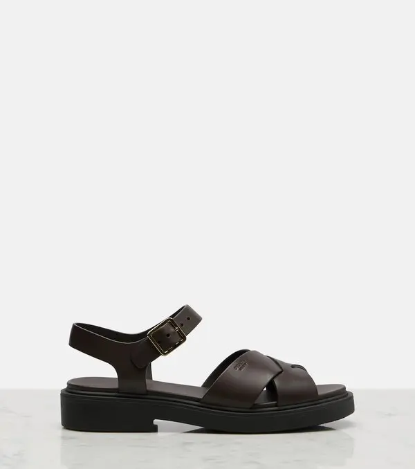 Prada Leather Platform Sandals