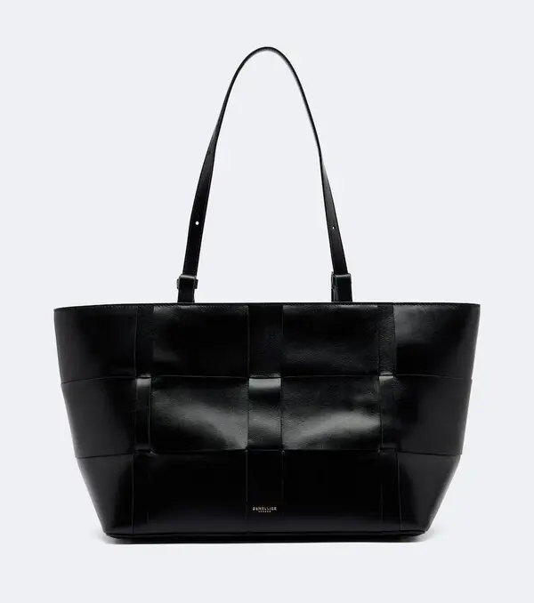 DEMELLIER Florence Large Woven Leather Tote Bag - Black
