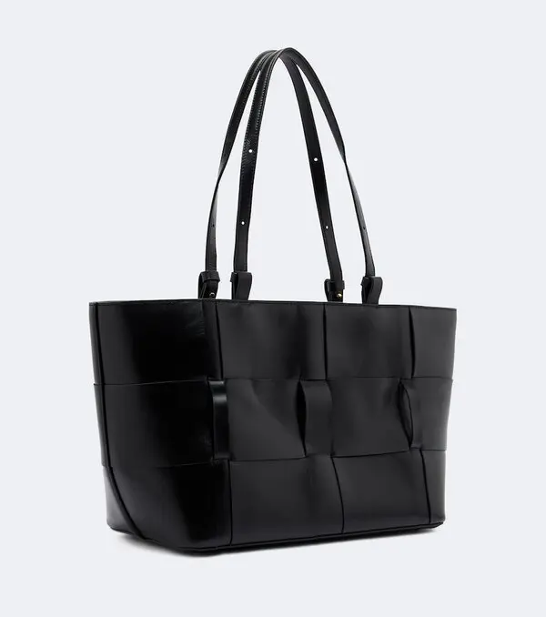 DEMELLIER Florence Large Woven Leather Tote Bag - Black