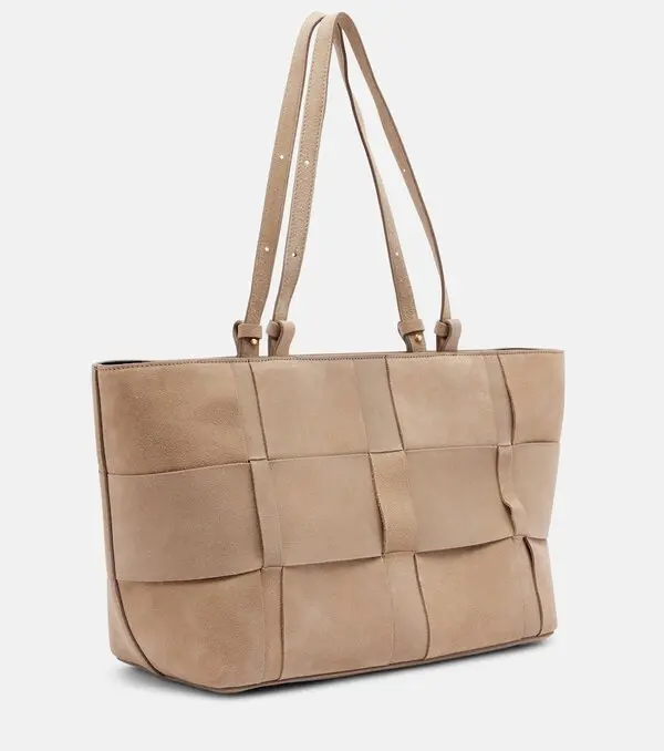 DEMELLIER Florence Large Suede Tote Bag - Beige