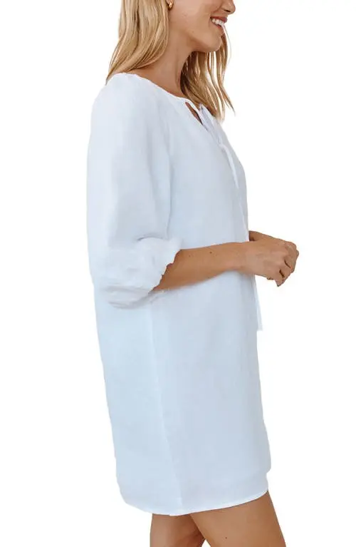 Bella Dahl Tie Neck Linen Shift Dress