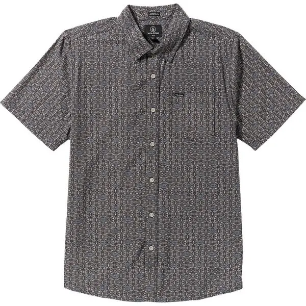 Volcom Scaler Stone Short Sleeve Button-up Shirt - Midnight Blue