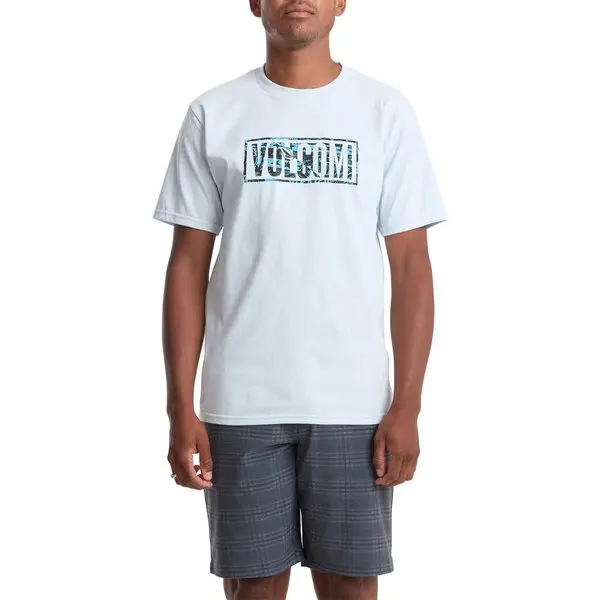 Volcom Chaotic Cotton Graphic T-shirt - Light Blue