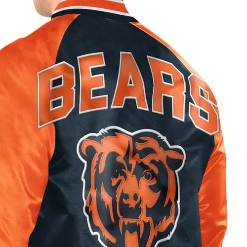 STARTER Chicago Bears Inductee Raglan Full-snap Varsity Jacket