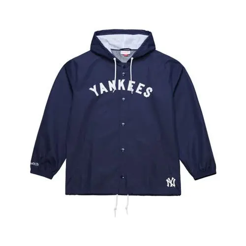 Mitchell & Ness New York Yankees Full-snap Hooded Coaches Jacket