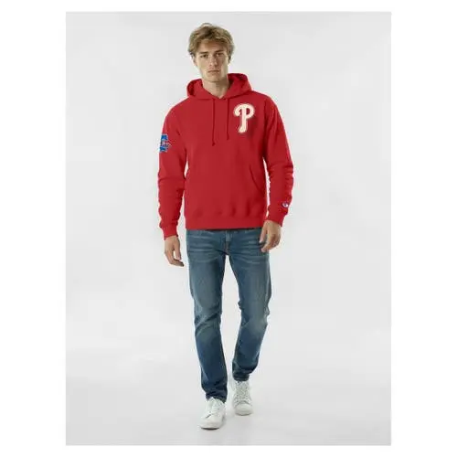 Champion Philadelphia Phillies Reverse Weave Chenille Hoodie - Red