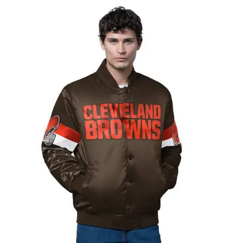 STARTER Satin Varsity Full-snap Jacket