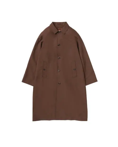 VOWELS Split Raglan Coat - Brown