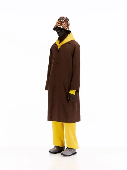 VOWELS Split Raglan Coat - Brown