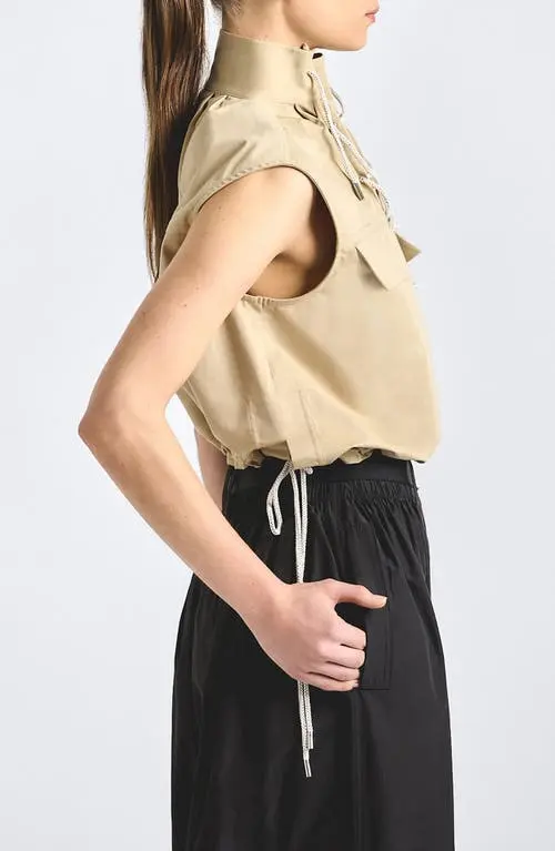 Derek Lam 10 Crosby Solara Stretch Sleeveless Anorak Top