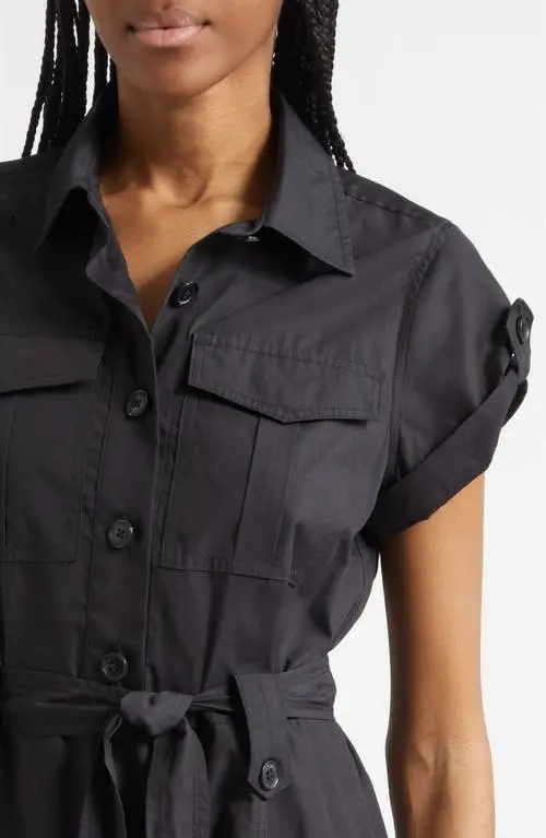 Derek Lam 10 Crosby Azora Poplin Shirtdress - Black