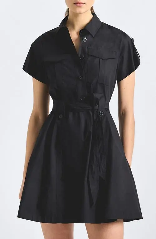 Derek Lam 10 Crosby Azora Poplin Shirtdress - Black