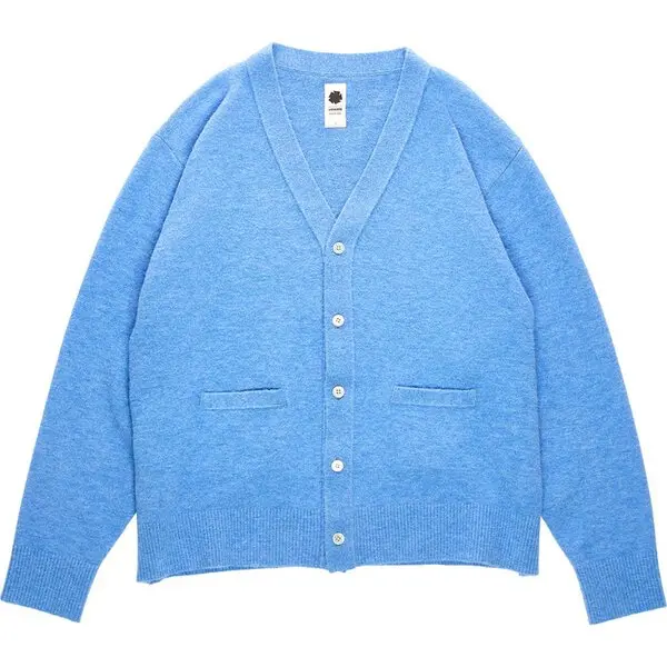 VOWELS Alpaca Blend Cardigan - Light Blue