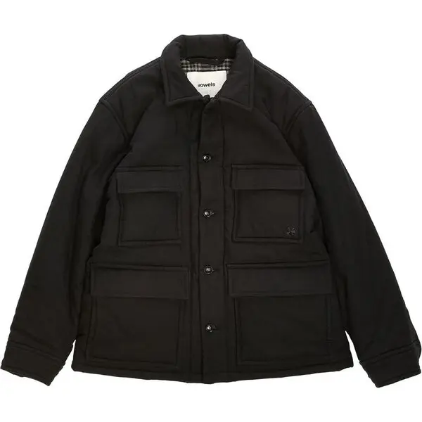 VOWELS Cashmere Primaloft Chore Jacket - Black