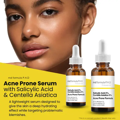 MD FORMULA Acne Prone Serum Salicylic Acid 2%, Centella Asiatica 3% 30ml For Acne & Blemishes
