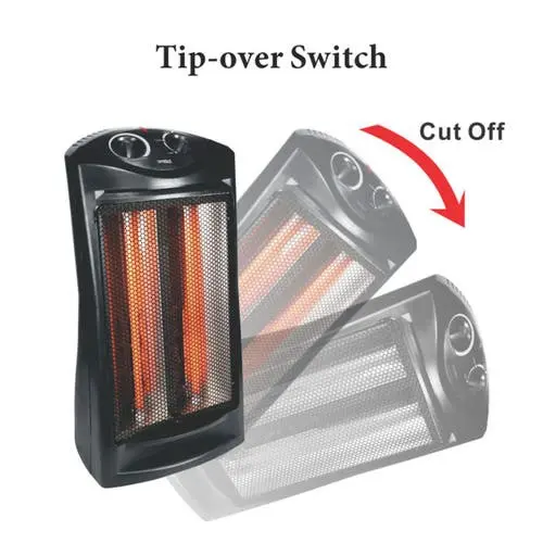 OPTIMUS Fan Forced Tower Quartz Heater With Thermostat