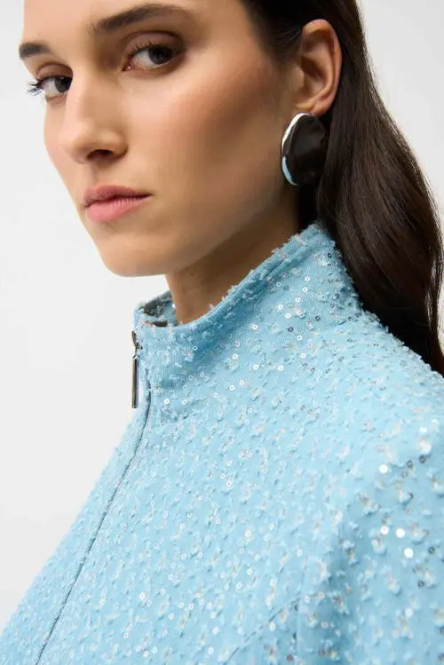 Joseph Ribkoff Denim Jacket With Sequins