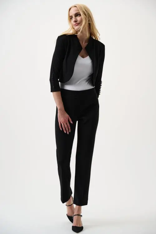 Joseph Ribkoff Straight Leg Pants - Black