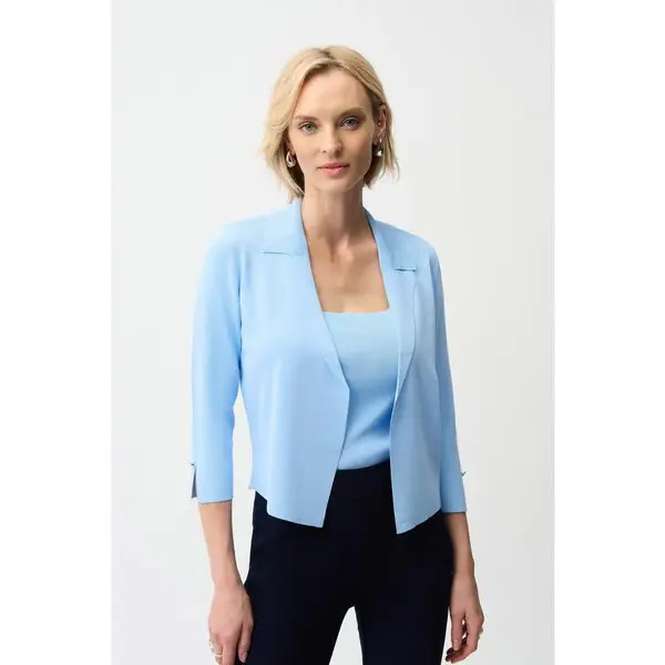 Joseph Ribkoff Viscose Blend Open-front Cardigan - Sky Blue