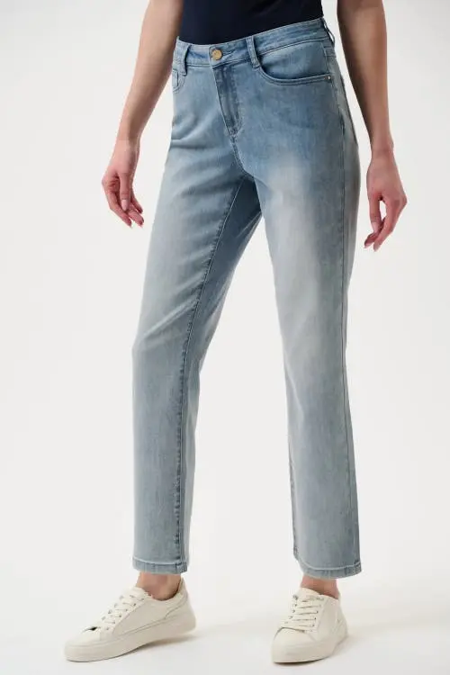 Joseph Ribkoff Gia Classic Slim Fit Jeans - Light Blue Denim