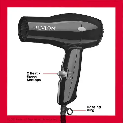 REVLON The Essential Compact Hair Dryer With 2 Heat Settings