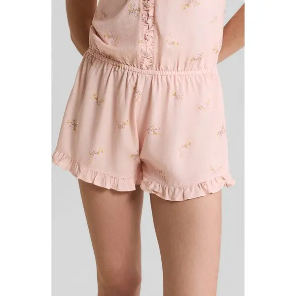 ETAM Floral Swiss Dot Sleep Romper - Imp Fond Rose