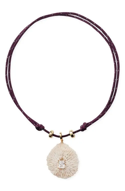 Éliou Coral Pendant Necklace - Purple
