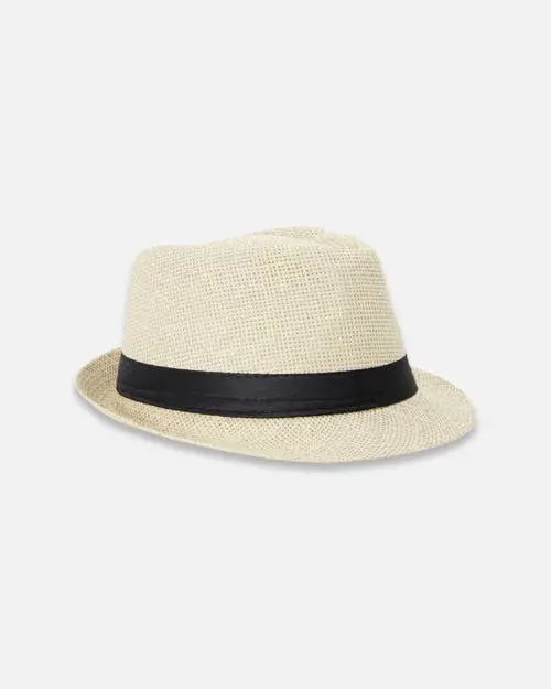 DEUX PAR DEUX Straw Fedora - Straw Beige