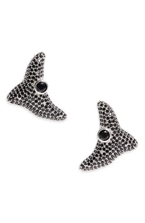 Collina Strada Super Trigon Stud Earrings - Black Diamond